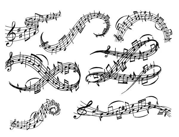 Musical decorative education music notes alphabet font hand mark ...