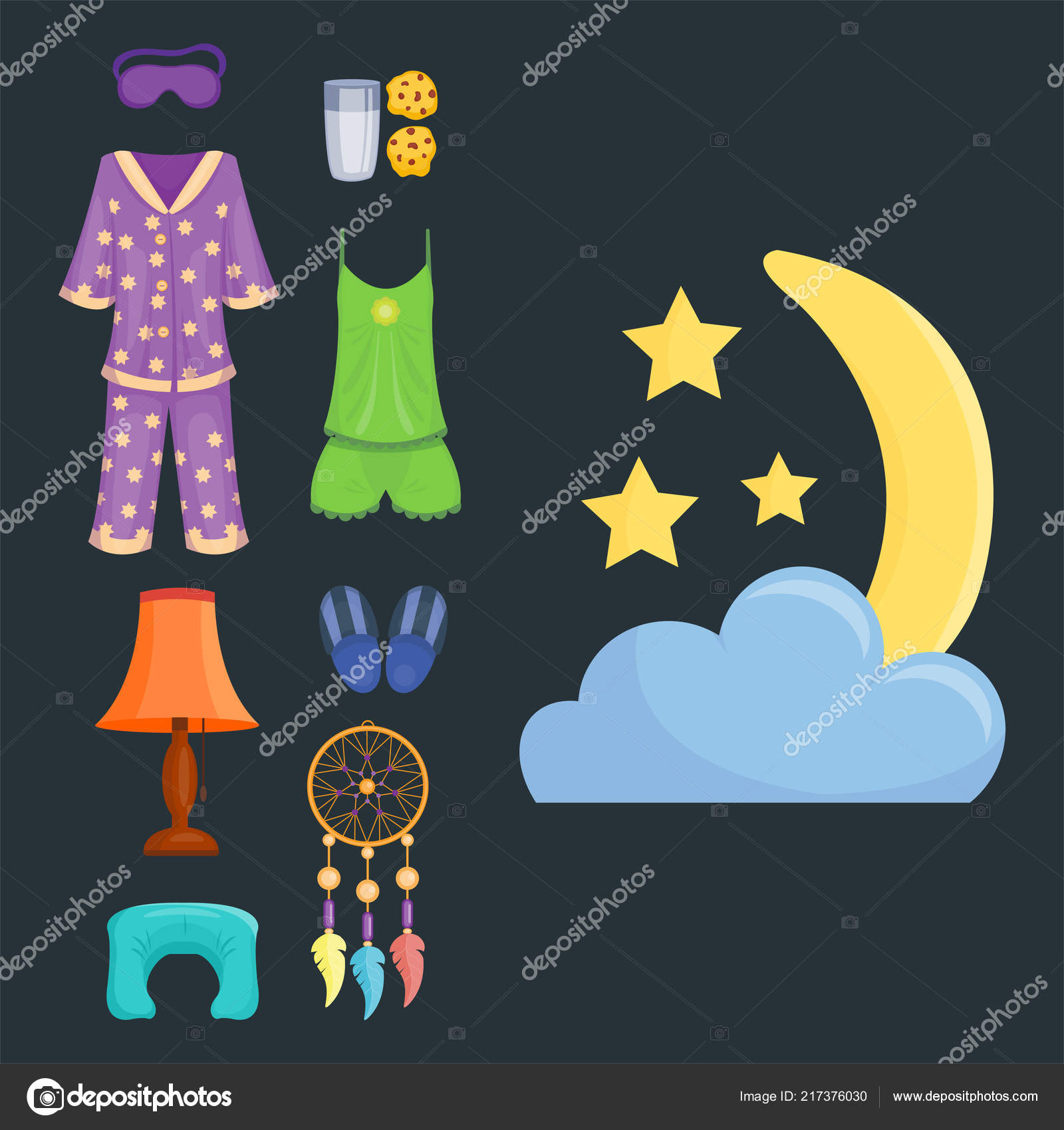 Ensemble d'illustrations vectorielles d'icônes de sommeil Vecteur par ...