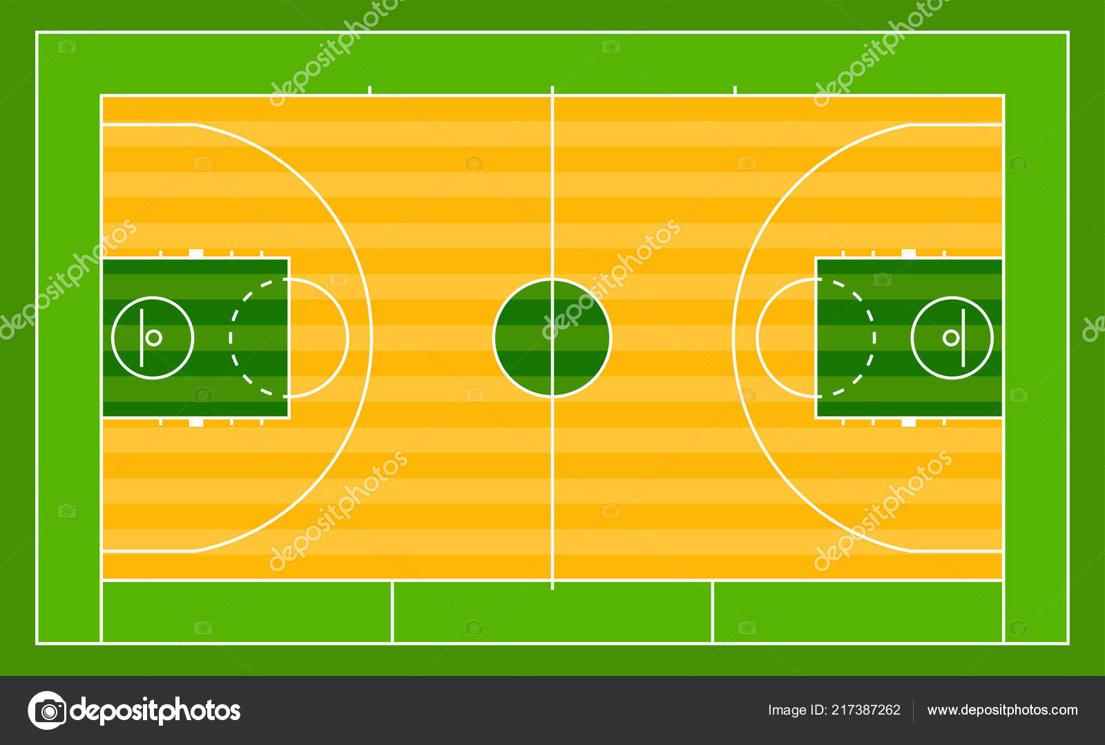 Basketball field vector ground line playground soccer green stadium ...