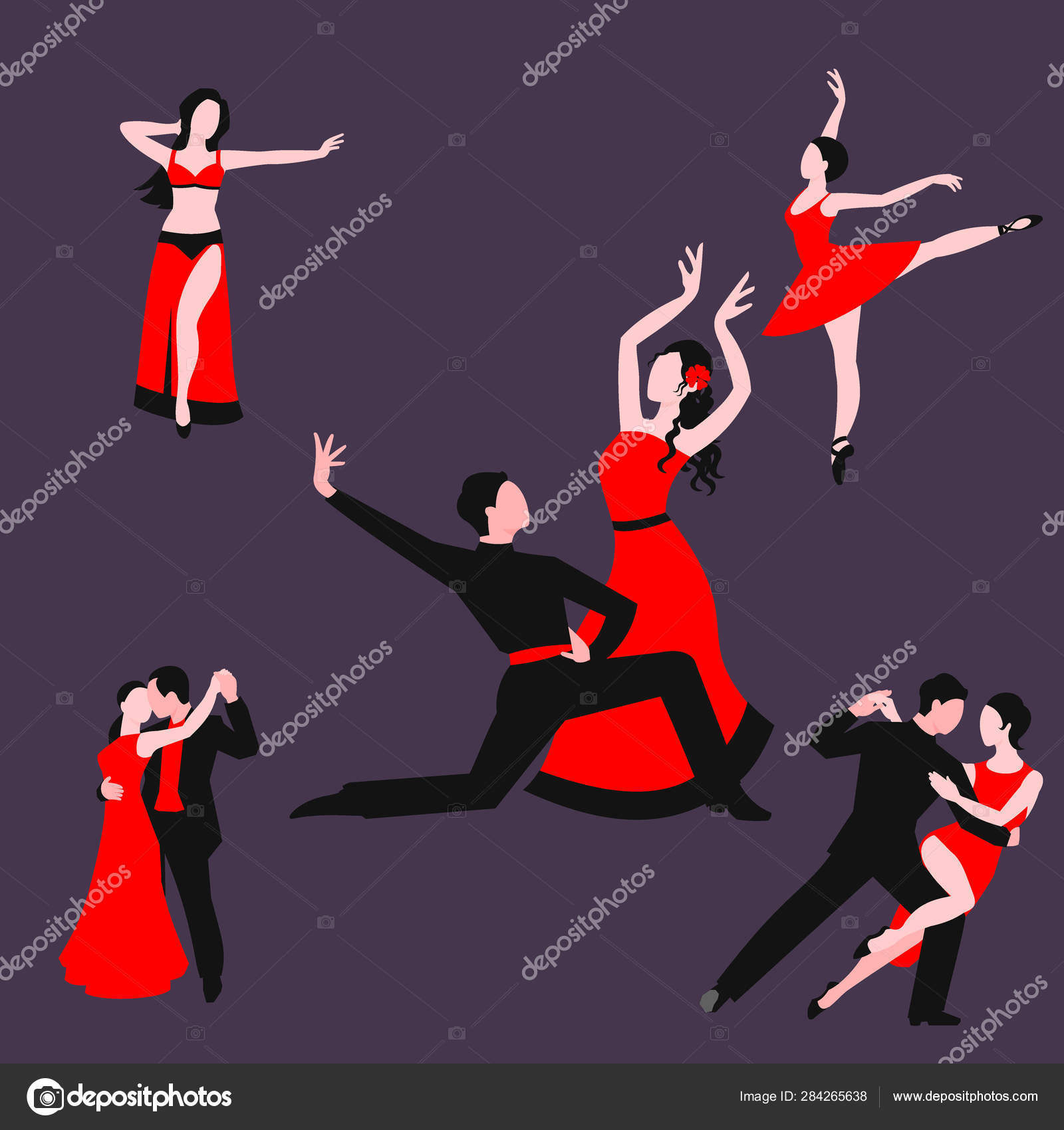 Couples dancing latin american romantic person and people dance man ...