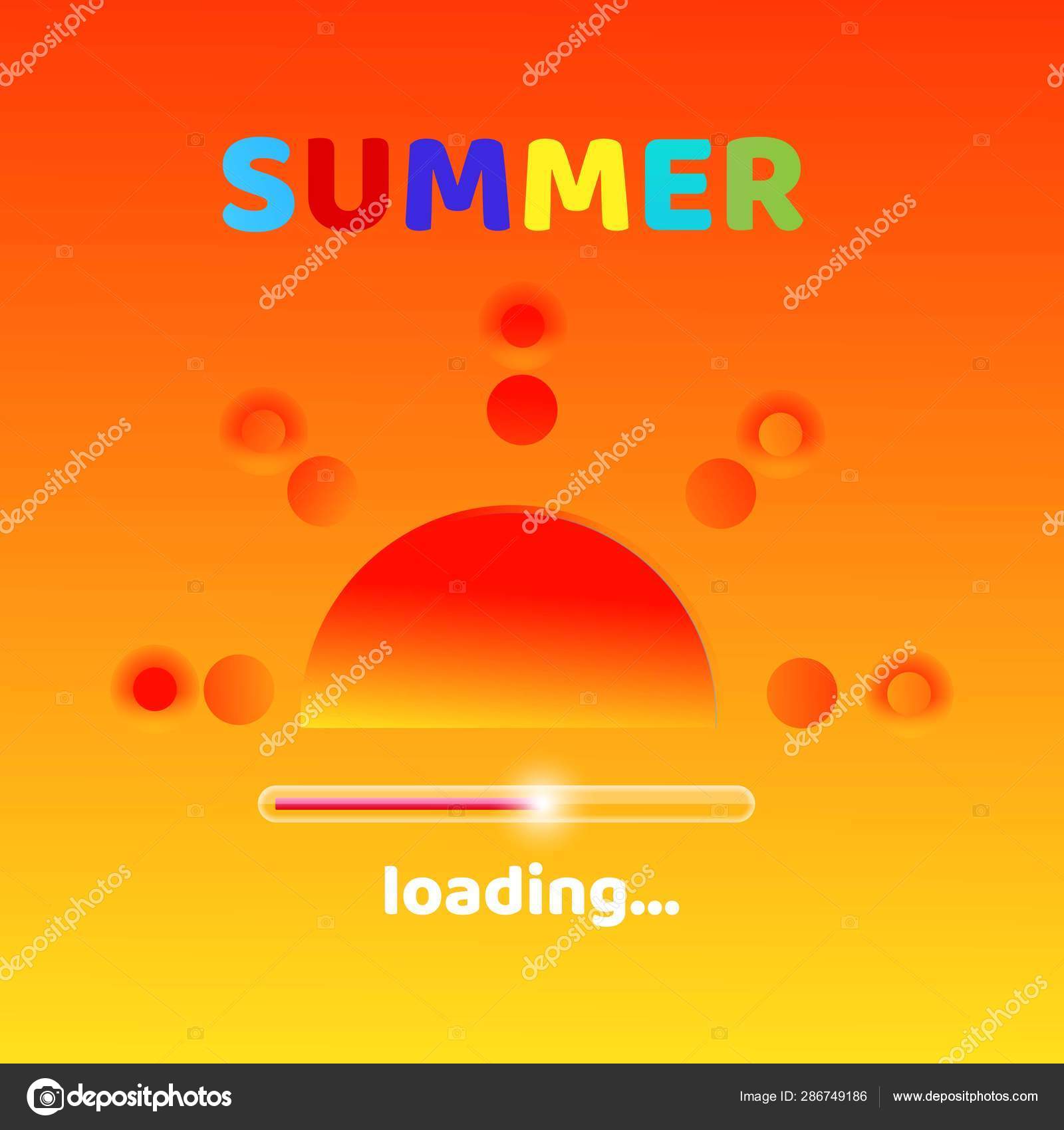 Summer is loading creative graphic message for your summer design ...