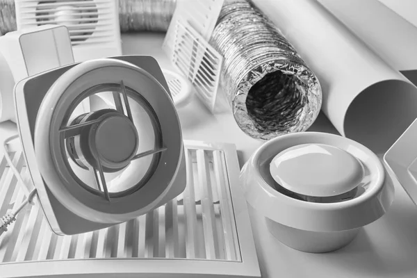 Ventilation System Components White Background Side View Stock Photo by ...
