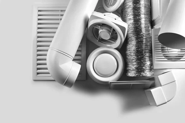 Ventilation System Components White Background Side View Stock Photo by ...