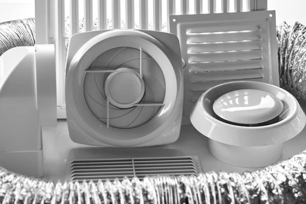 Ventilation System Components White Background Side View Stock Photo by ...
