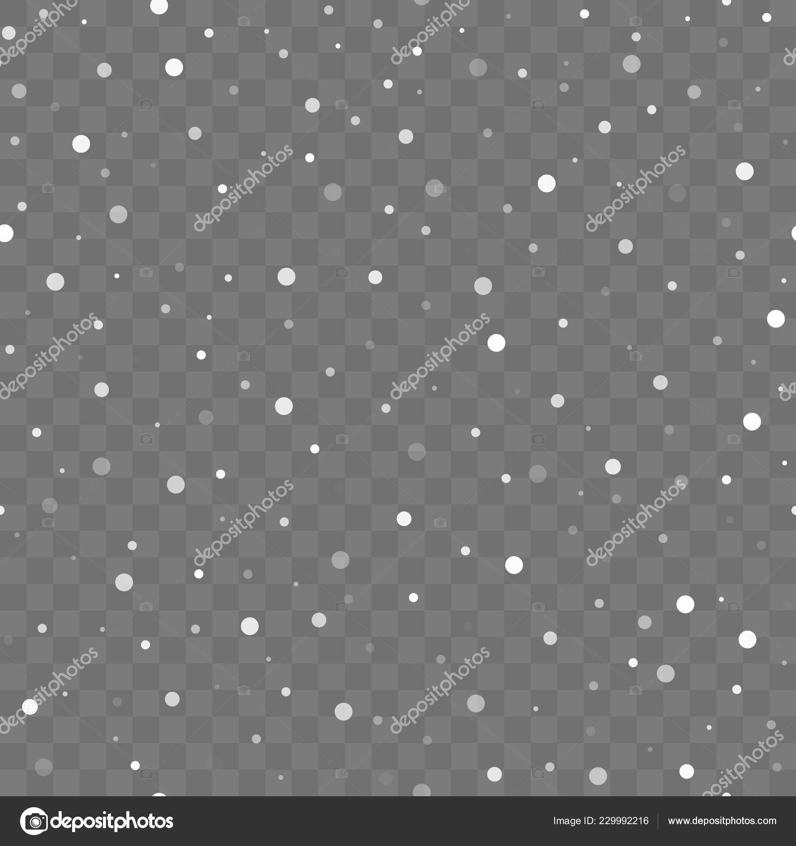 Seamless Pattern Falling Snow Transparent Background Vector ...
