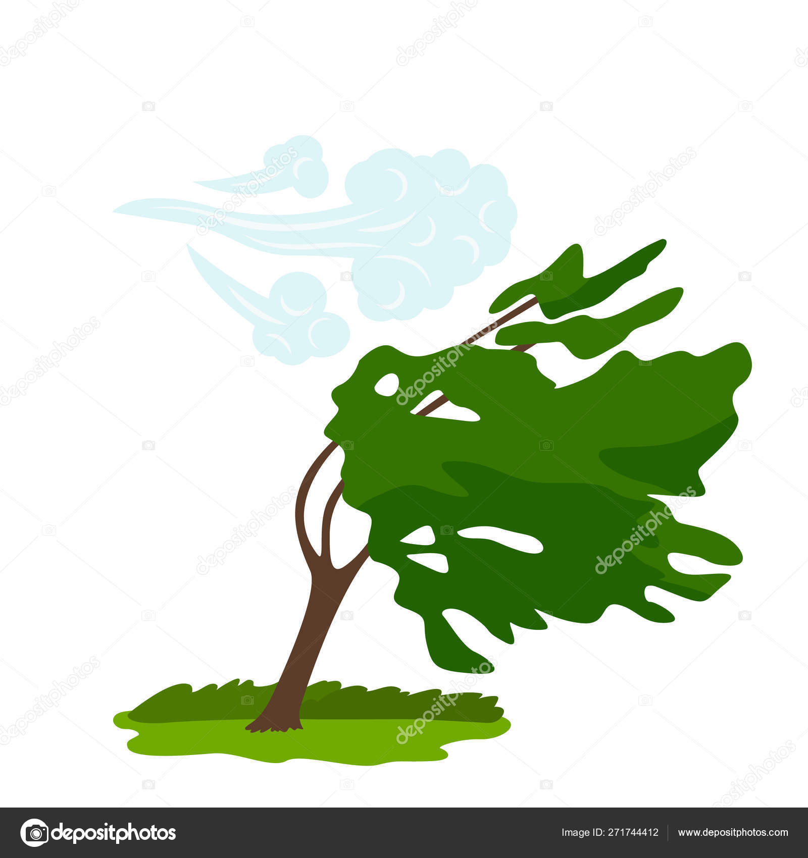 Wind Trees Clip Art