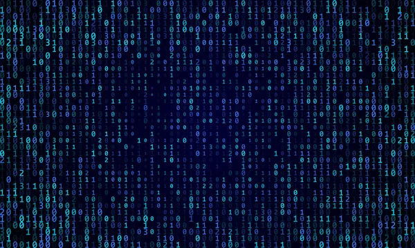 Binary code stream. Digital data codes, hacker coding and crypto matrix numbers flow. Digitally ...