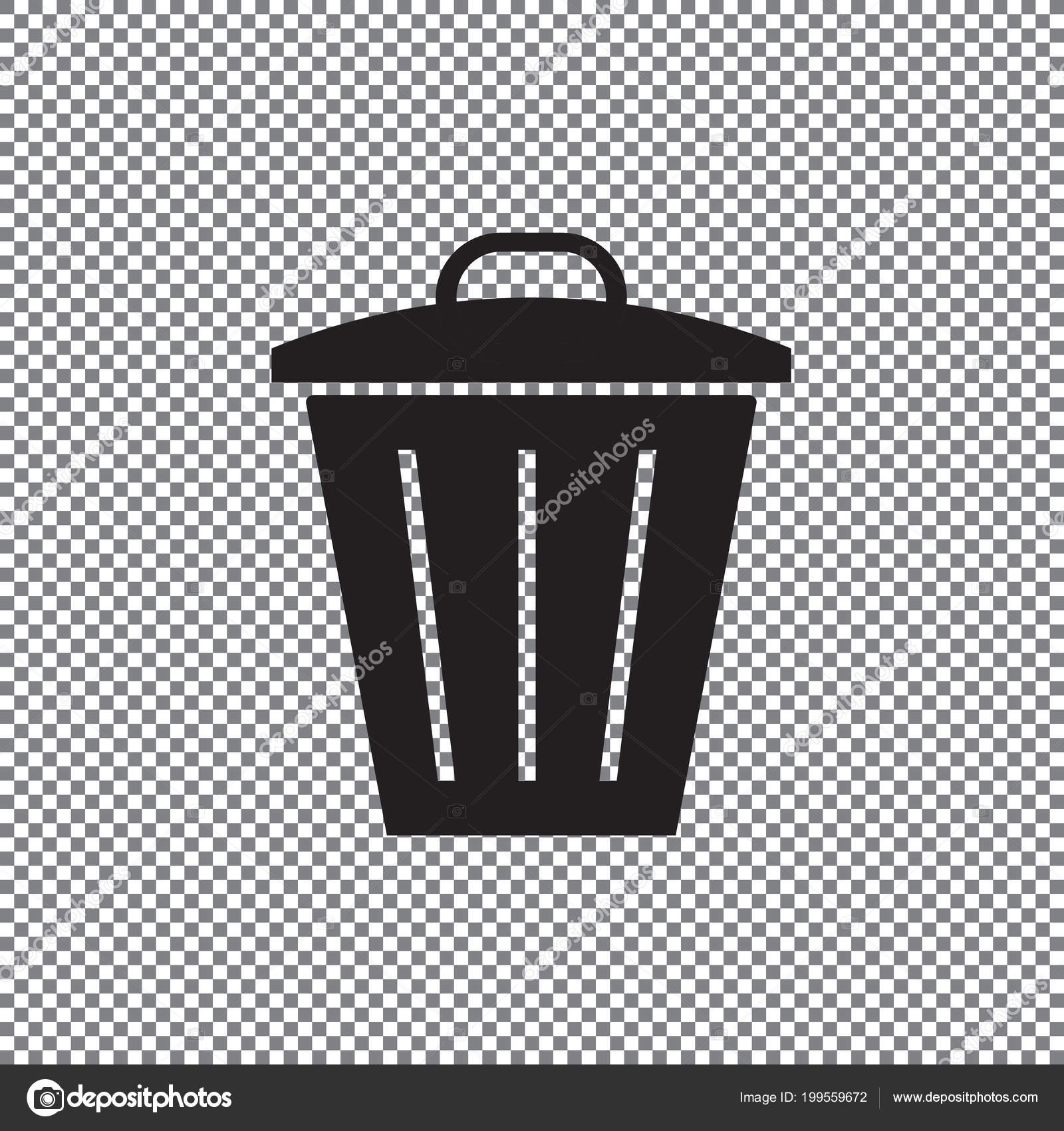 Vector Icon Trash Can Transparent Background Stock Vector by ©pvl0707 ...
