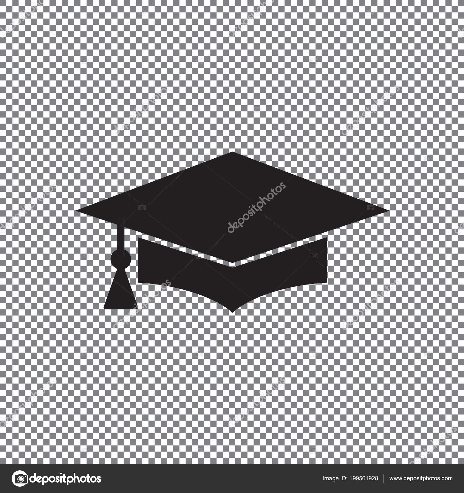 Vector Icon Graduation Cap Transparent Background Stock Vector Image by ...