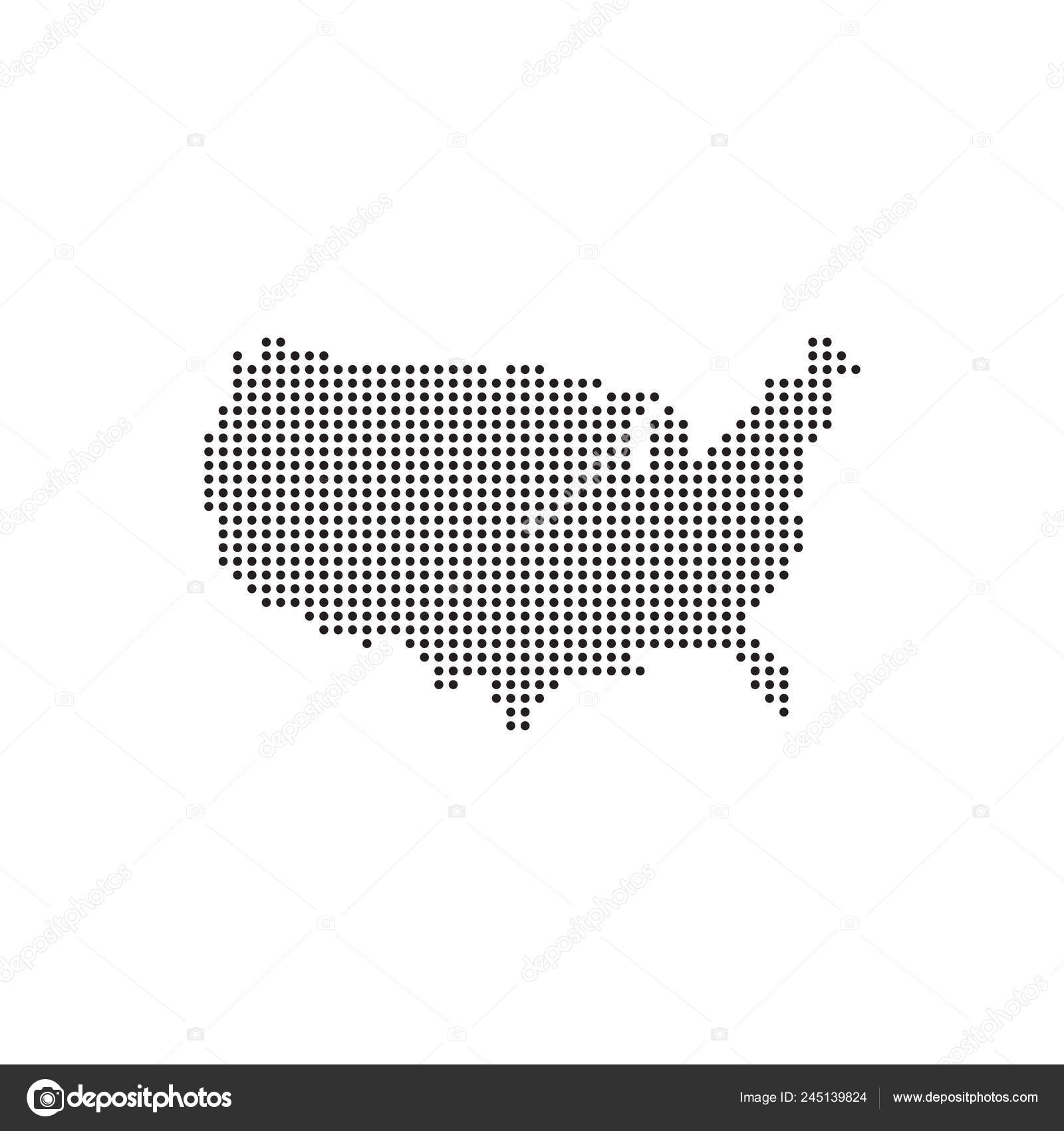 Usa Dot Map Concept Networking Technology Connections Stock Vector by ...