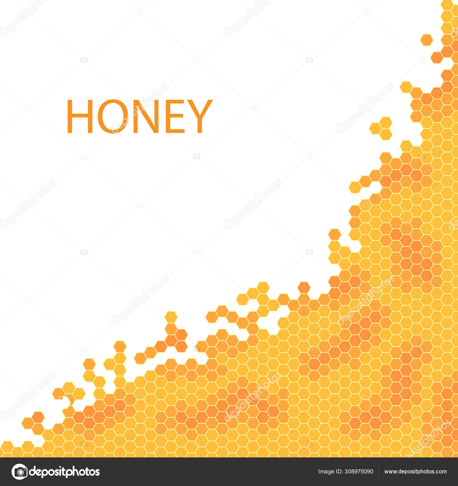 Honeycomb vector honey pattern. stock illustration. Stock Vector Image ...
