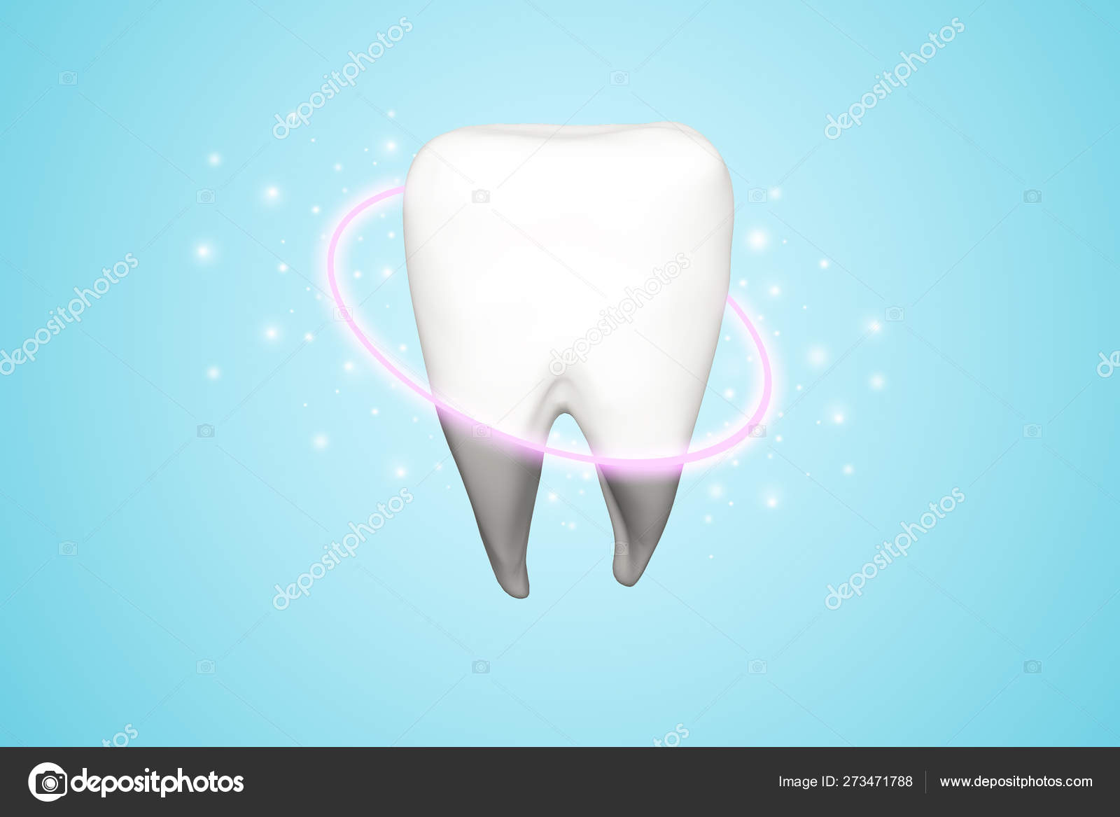 Illustration Tooth Blue Background Stock Photo by ©sigma1850 273471788