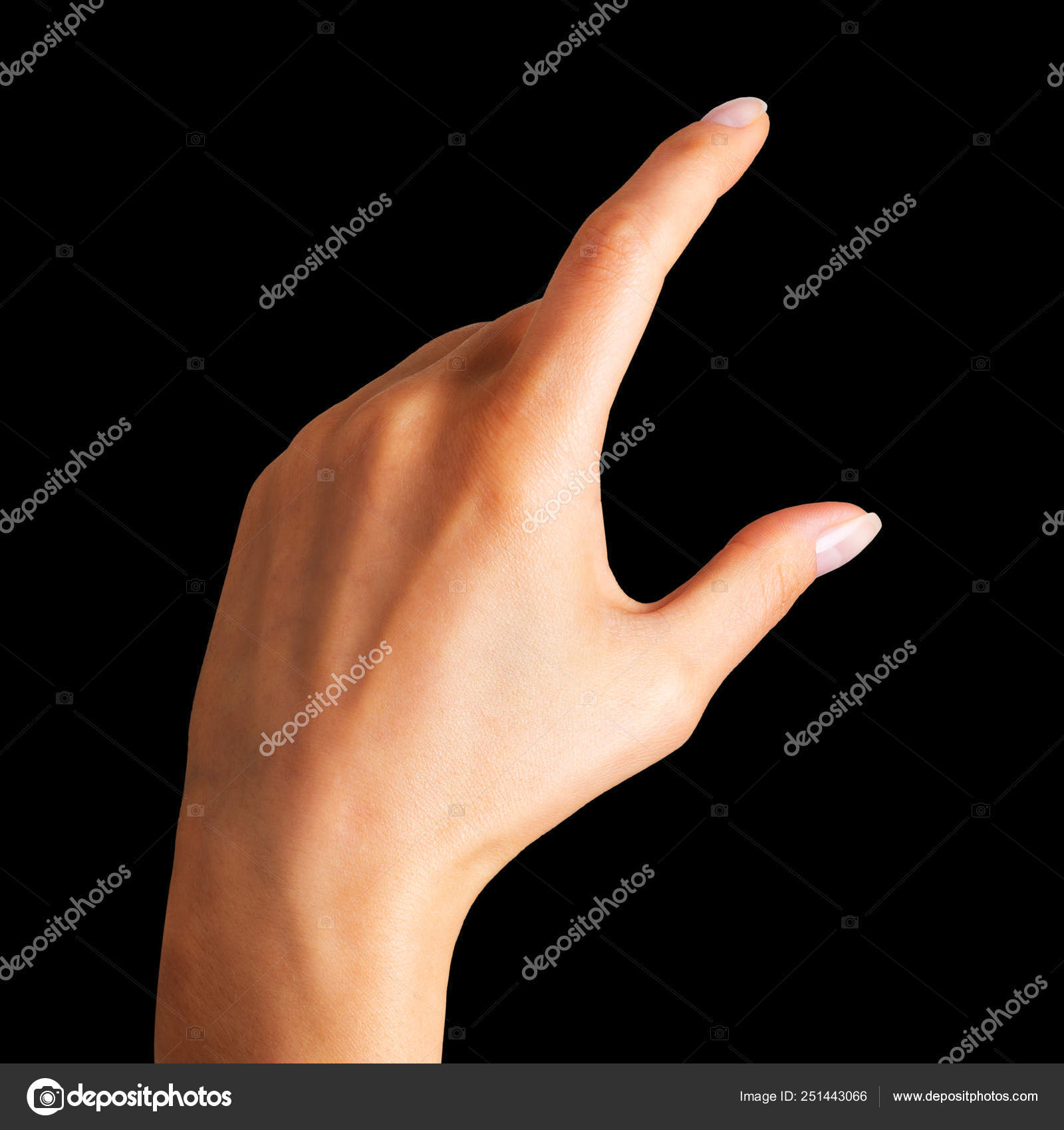 Woman hand holding something with two fingers Stock Photo by ©CheersGroup 251443066