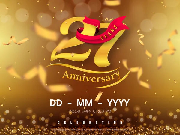 Logo 27 tahun Vektor Stok, Ilustrasi Logo 27 tahun Bebas Royalti ...