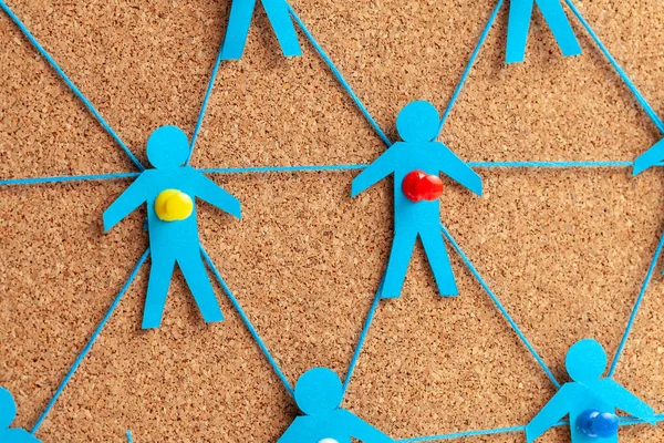 Communication between a business team in company. Threads connecting ...