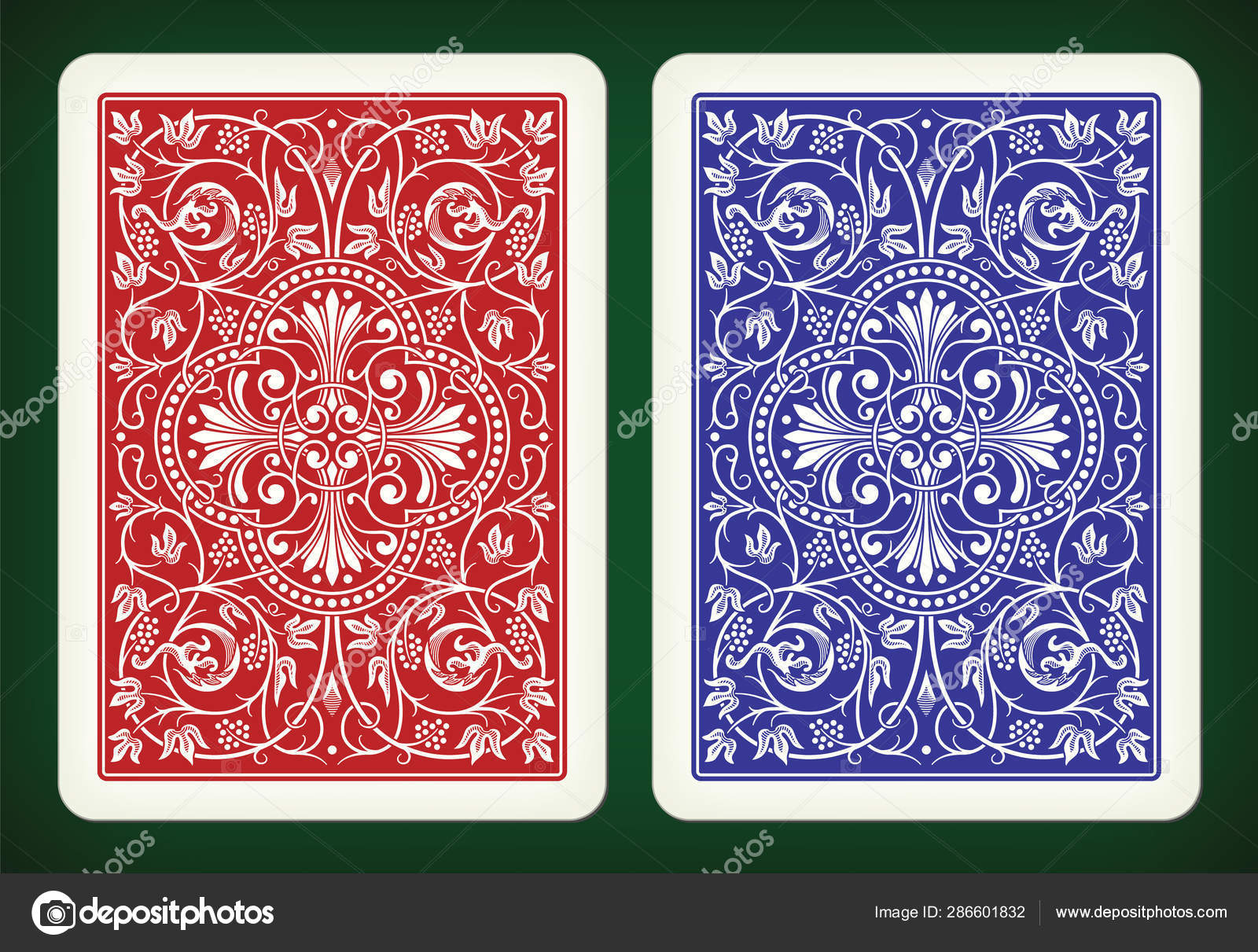 Back side design - playing cards vector illustration Stock Vector by ...
