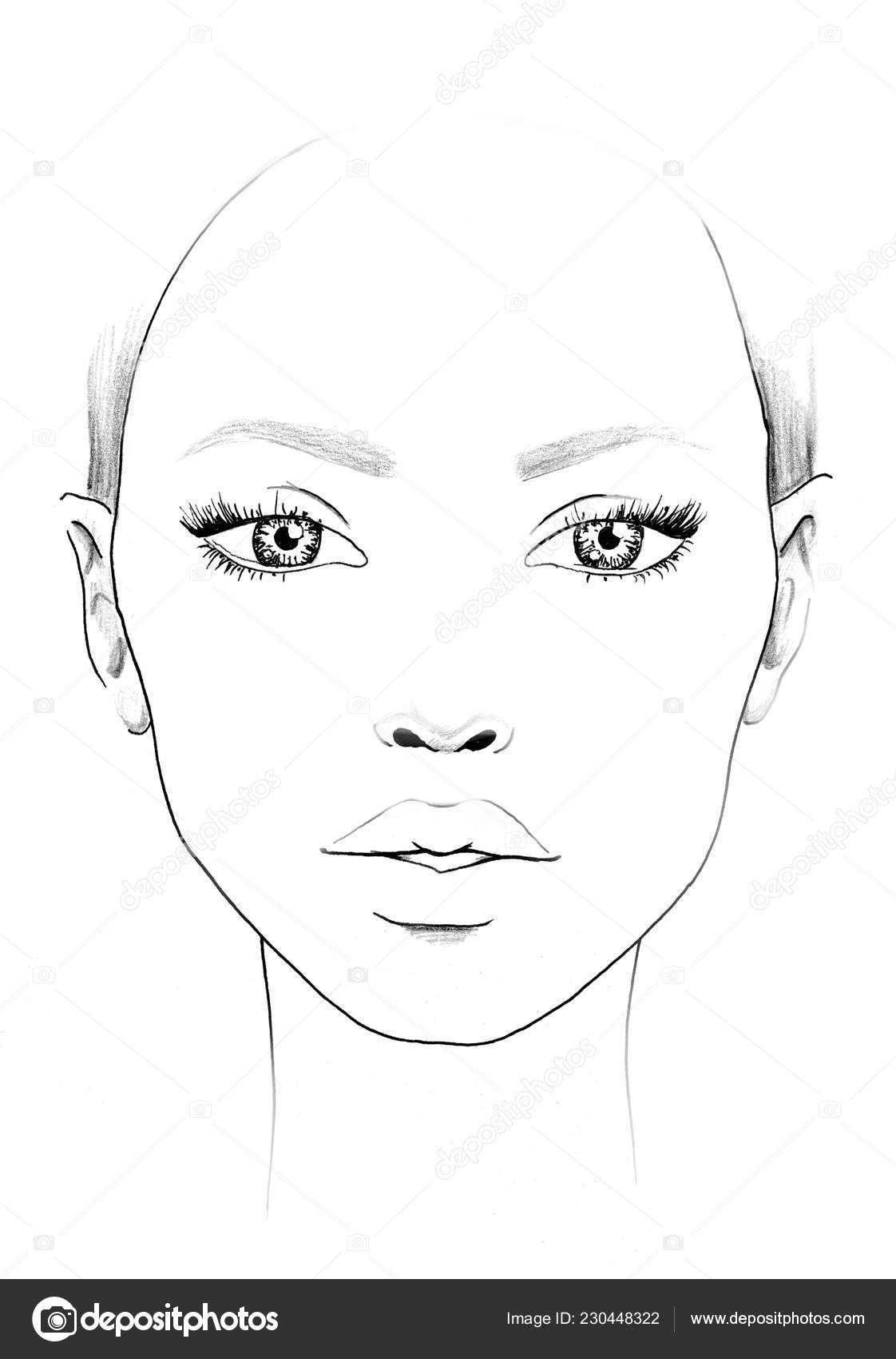 Blank Female Face Template