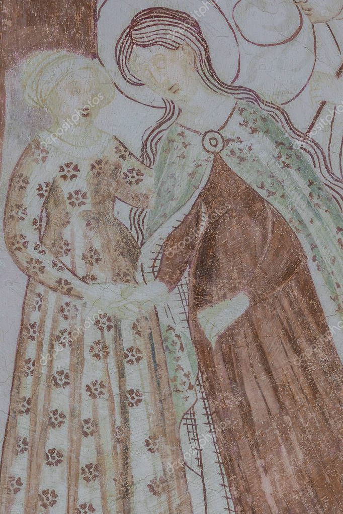 María visita a su pariente Isabel, la visitación. Las dos están ...