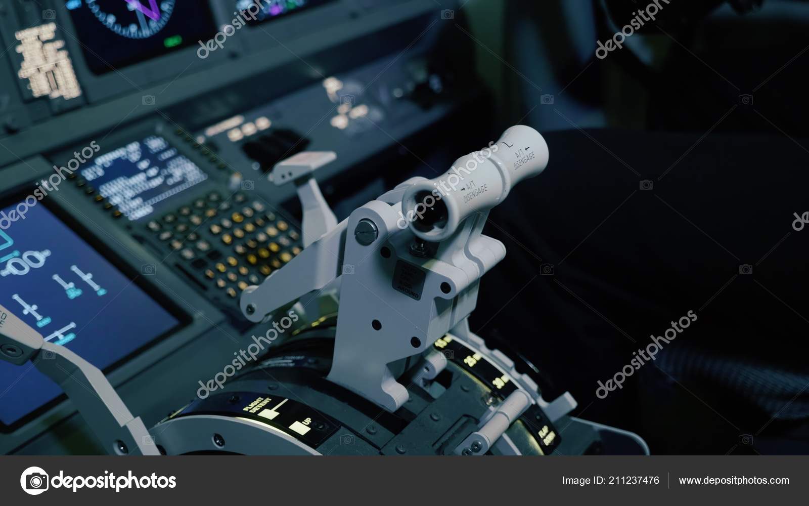 Panel of switches on an aircraft flight deck. Stock Photo by ©Alexeg84 ...
