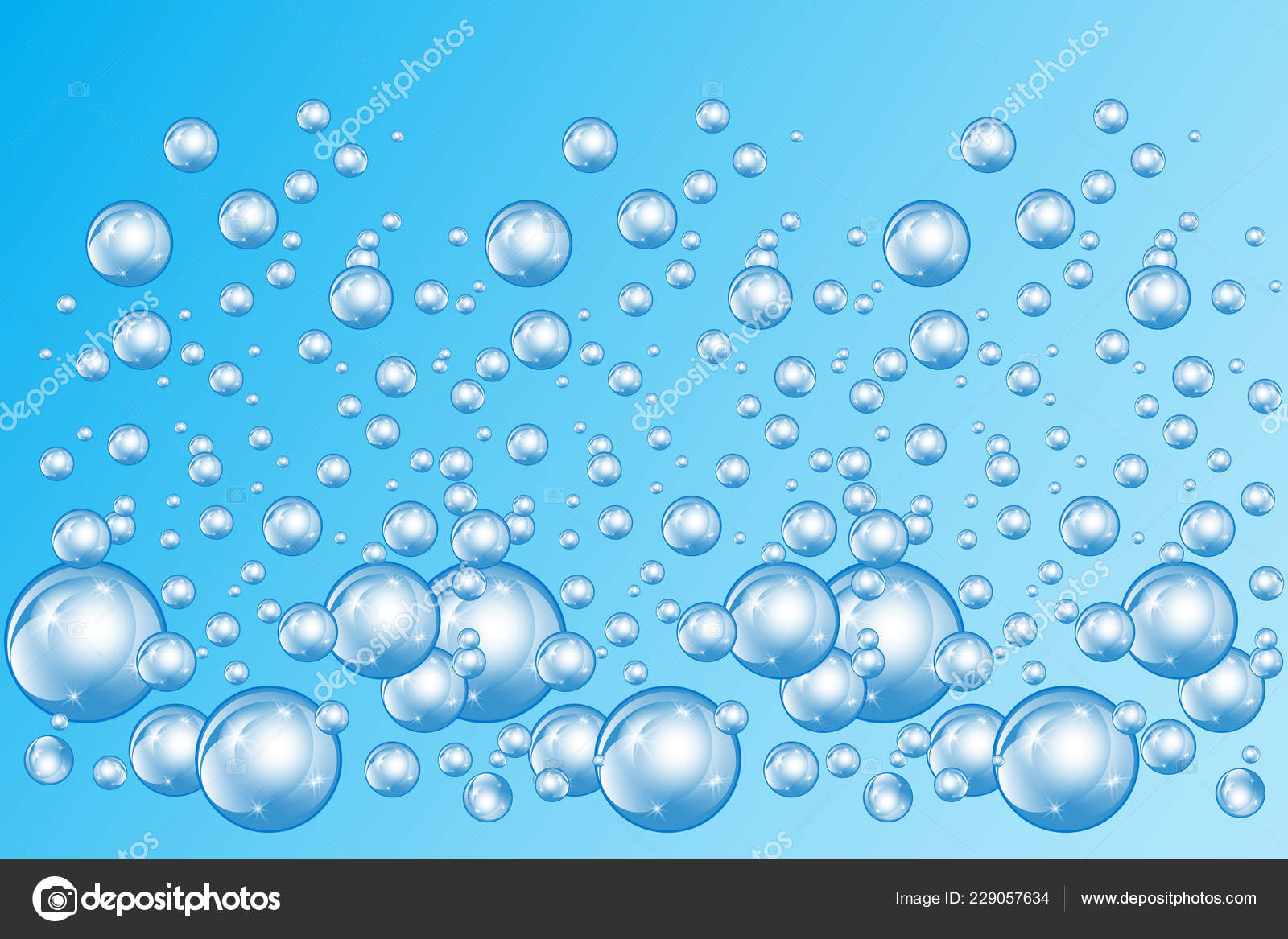 Burbujas Azules Bajo El Agua Océano Azul Bajo El Agua Con Burbujas.