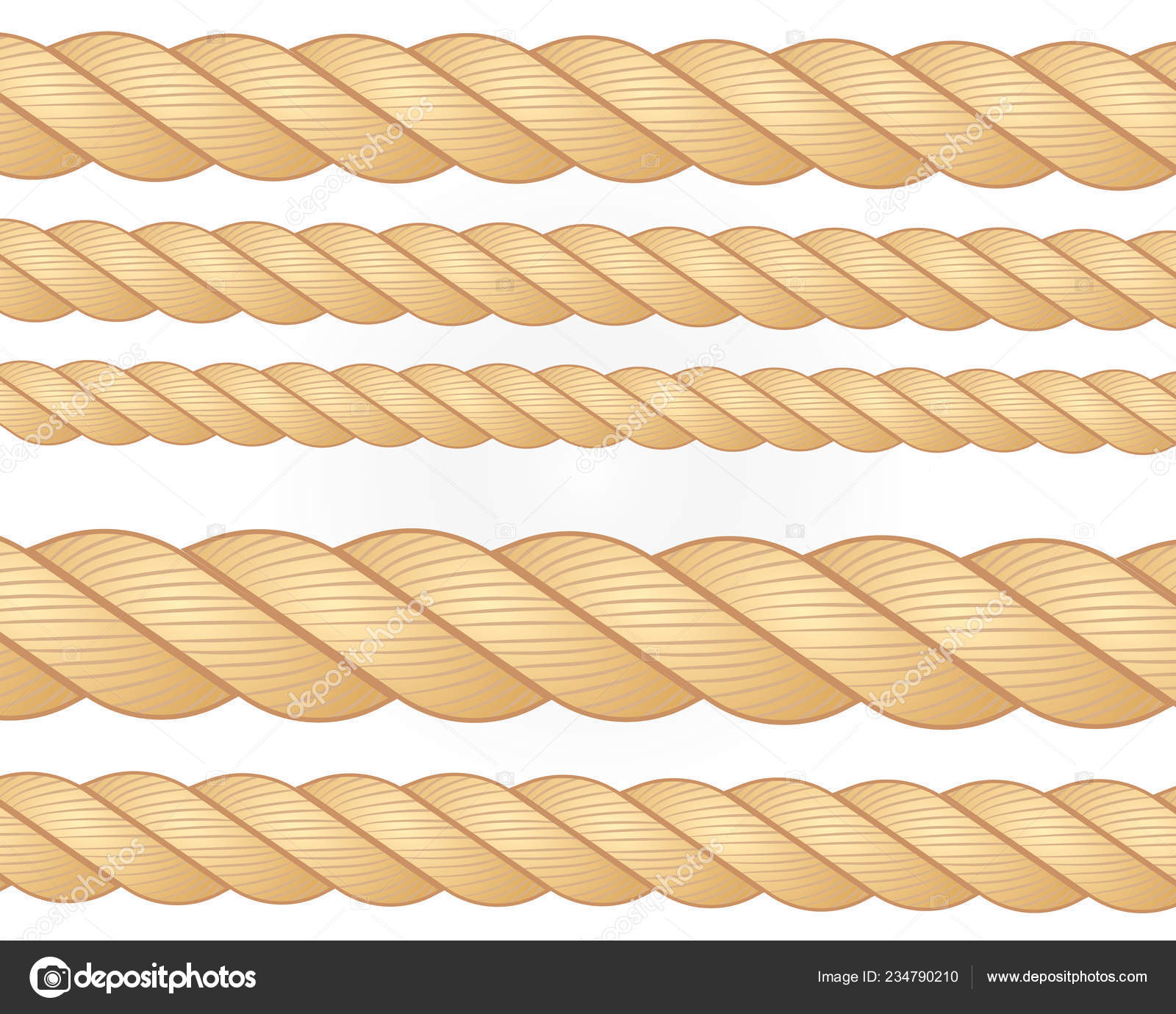 Gold Nautical Rope Border