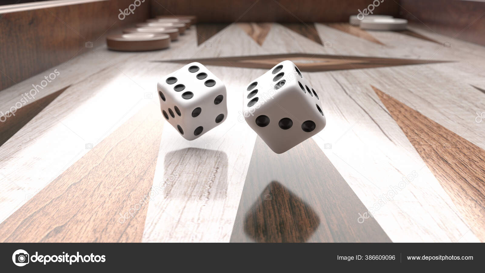 Backgammon Playing Ancient Table Game Dice Flying Backgammon Board ...