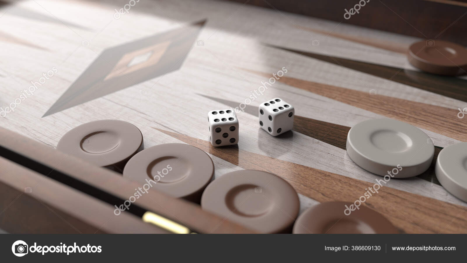 Backgammon Playing Ancient Table Game Dice Chips Backgammon Board ...