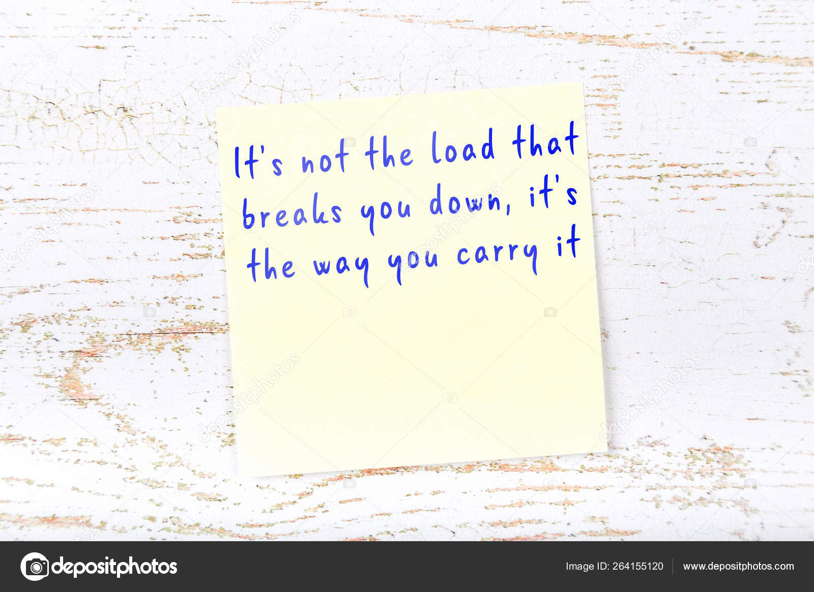 Positive inspiring quote handwritten on sticky note Stock Photo by ...