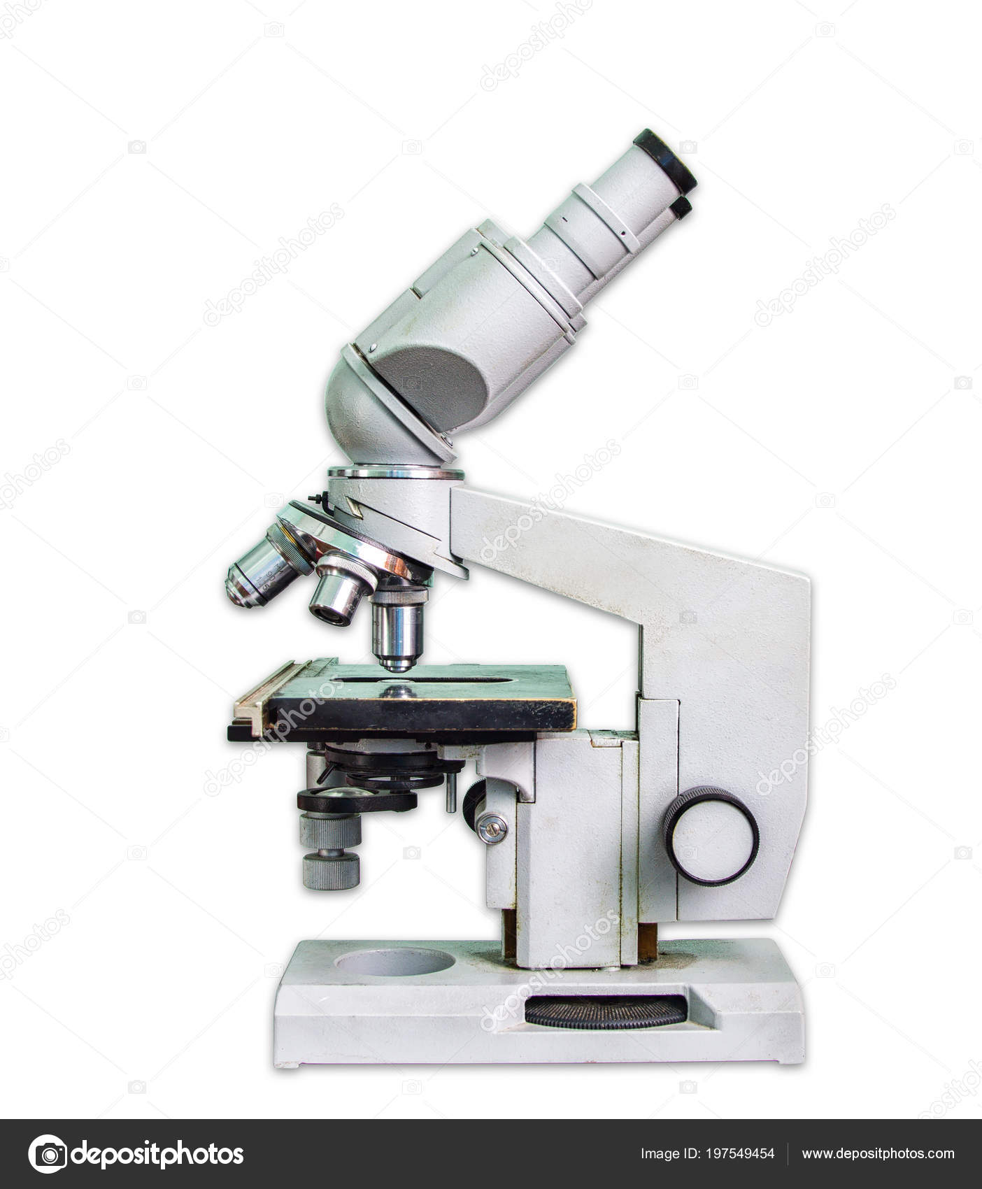Microscope White Background Image Close Images Adjustment Mechanisms ...
