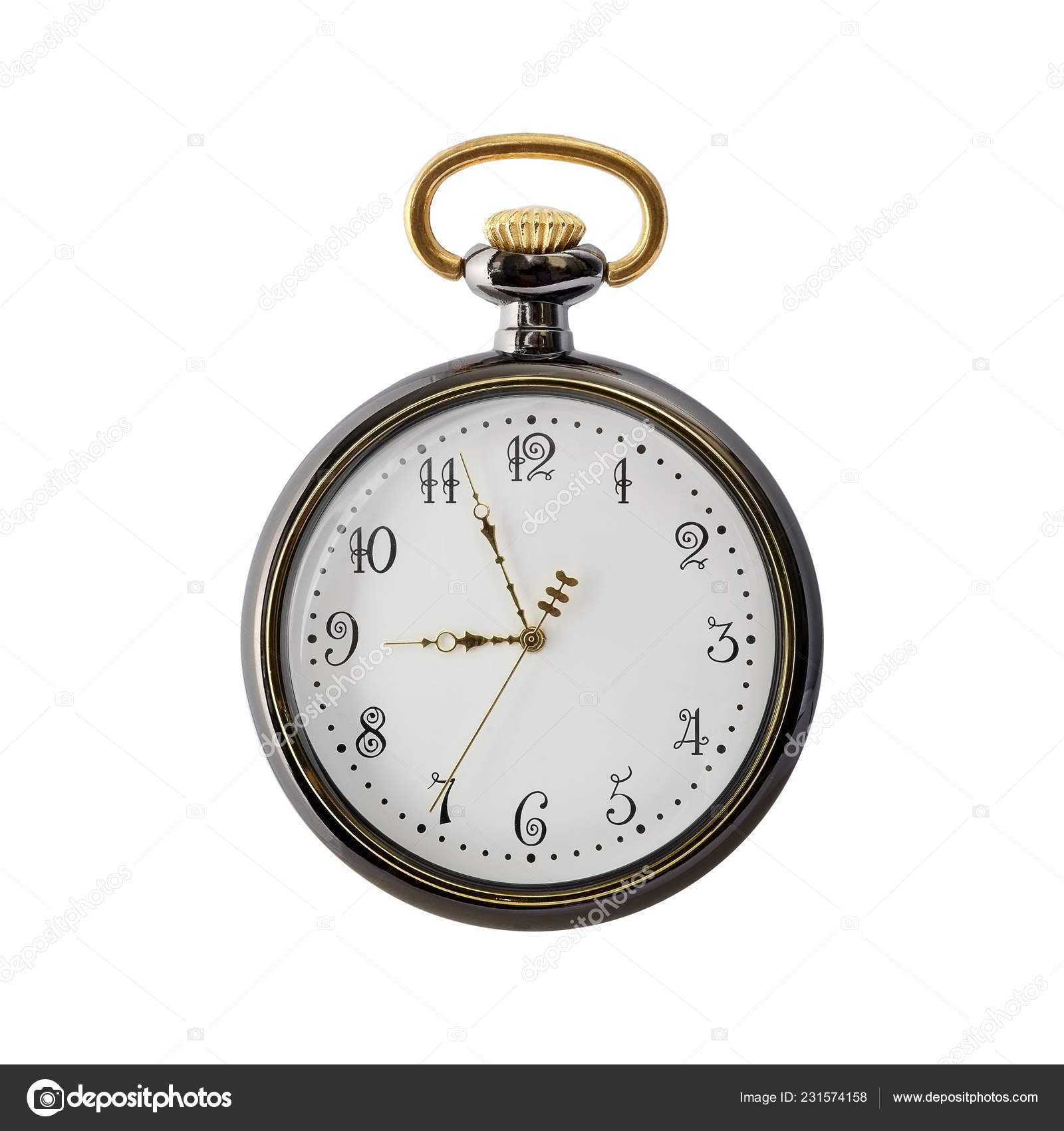 Pocket Watch Isolated White Background Stock Photo by ©Prokrida 231574158