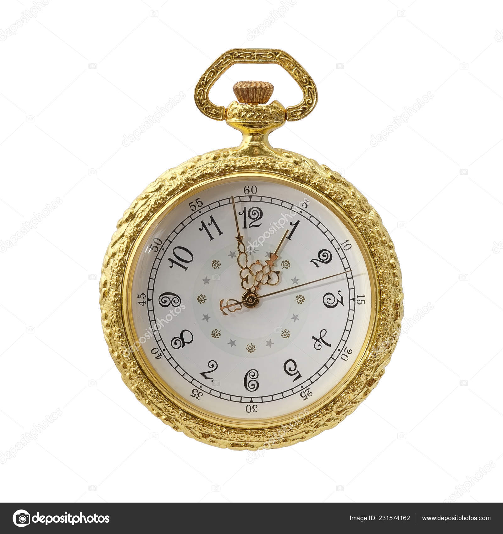 Pocket Watch Isolated White Background Stock Photo by ©Prokrida 231574162