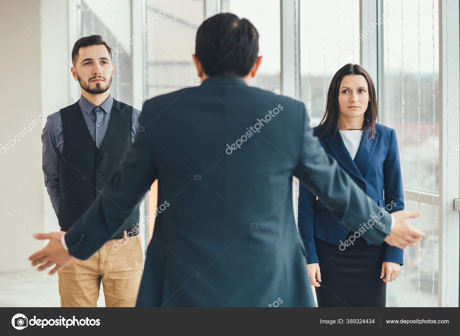 Two Angry People Back To Back