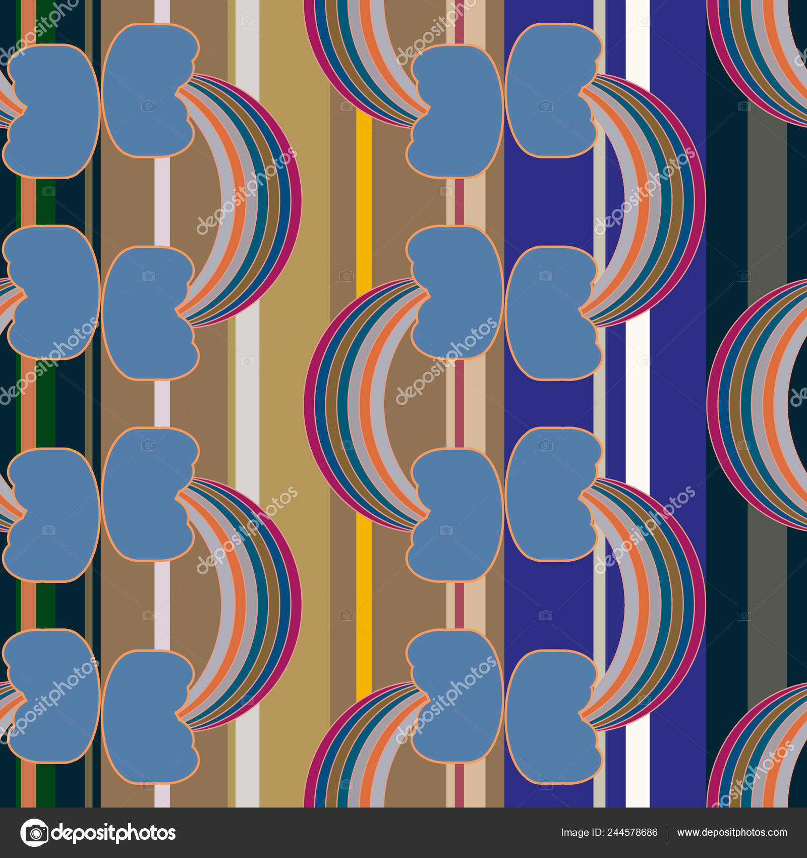 Rainbow Seamless Pattern Rainbows Design Textile Interior Design Linens ...