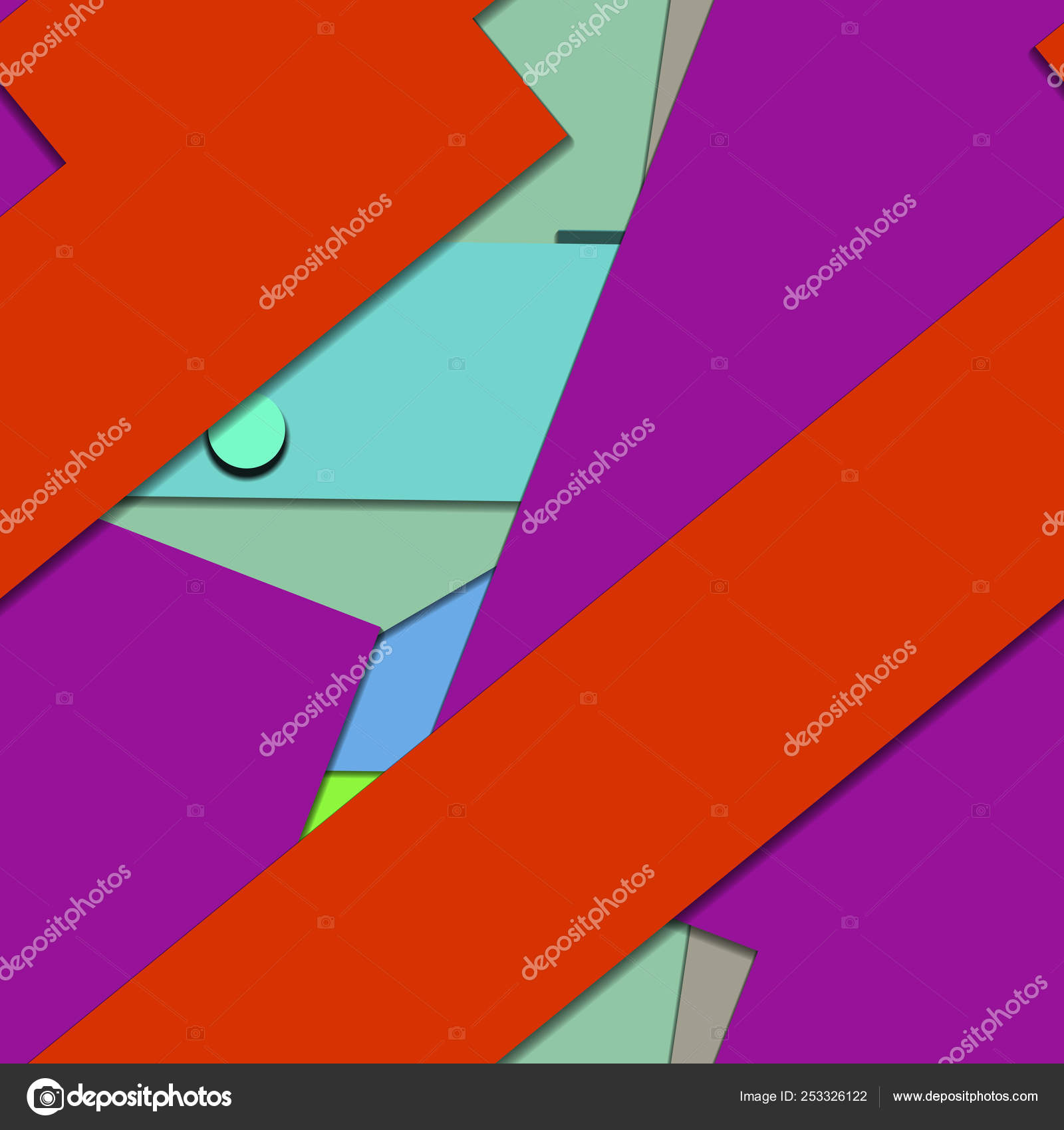 Flat material design - Creative vector trend seamless ⬇ Stock Photo ...