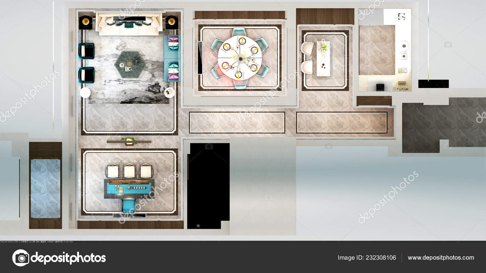 Render House Plan Top View Stock Photo by ©mtellioglu 232308106