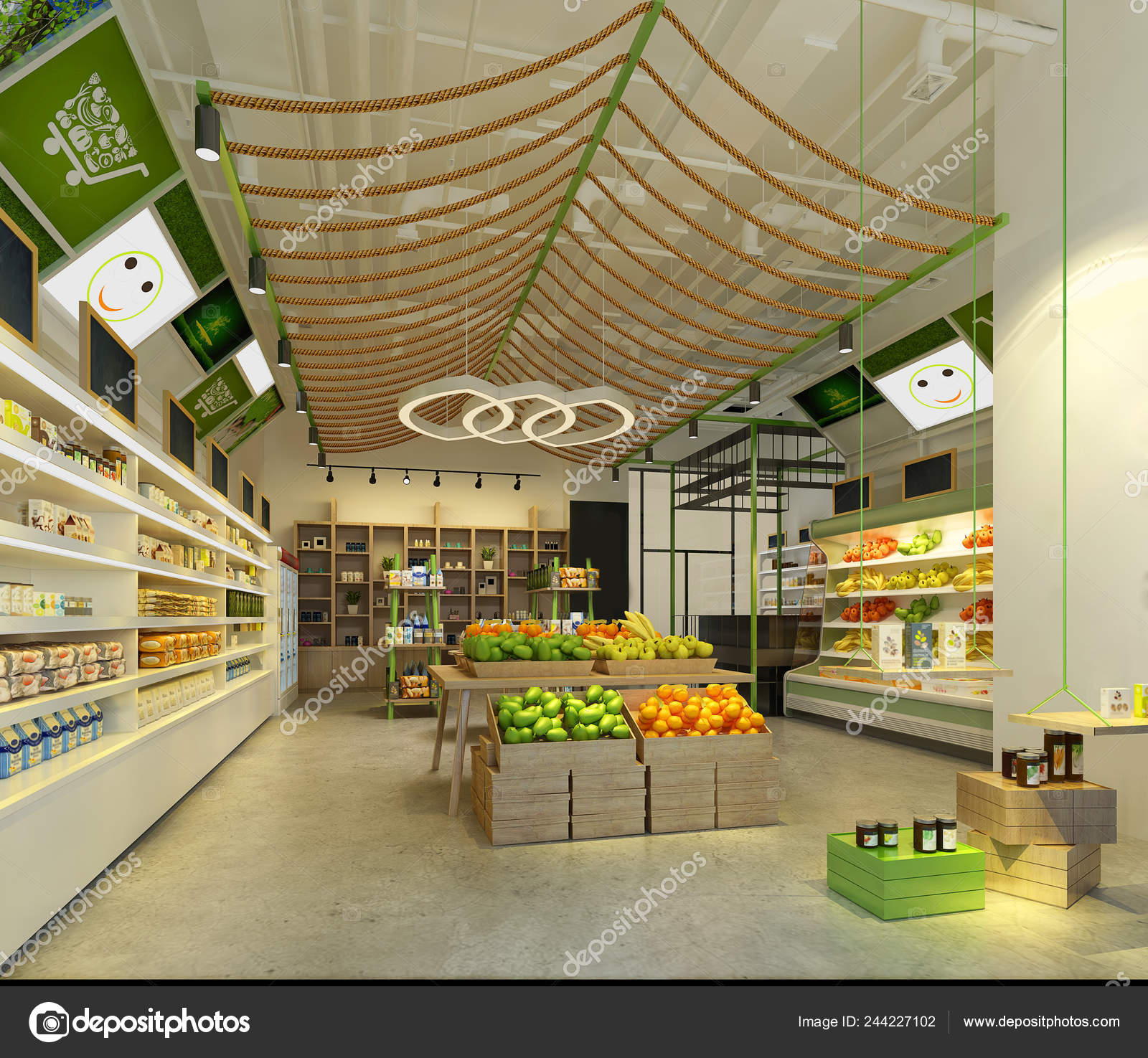 Supermarket Interior 3d Model