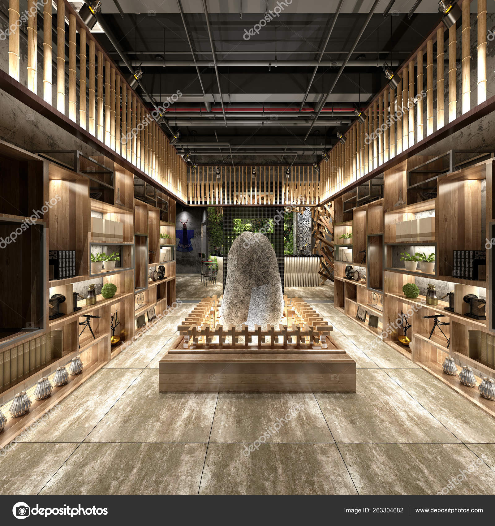 Render Shop Interior View Stock Photo by ©mtellioglu 263304682