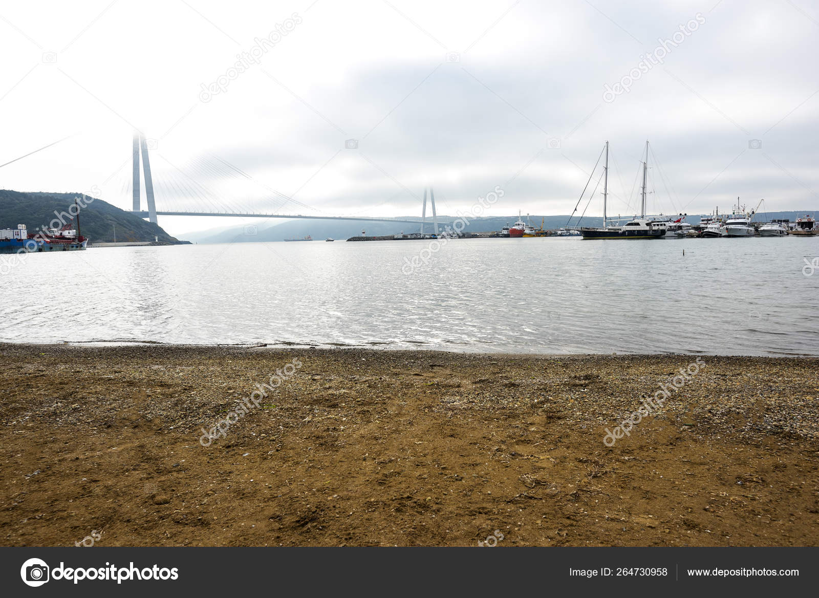 Aerial View Yavuz Sultan Selim Bridge Istanbul Bosphorus Stock Photo by ...