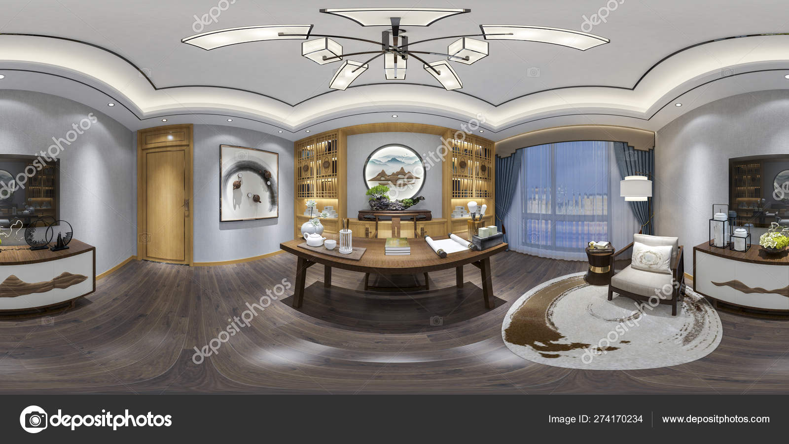 360 Degrees Modern Working Office Stock Photo by ©mtellioglu 274170234