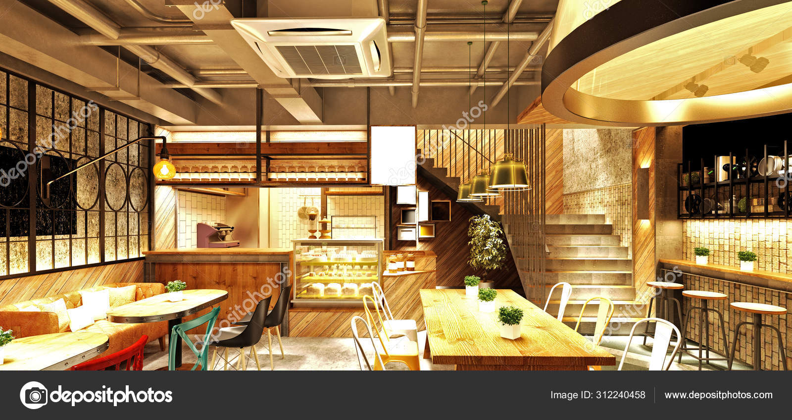 Render Cafe Restaurant — Stock Photo © mtellioglu #312240458