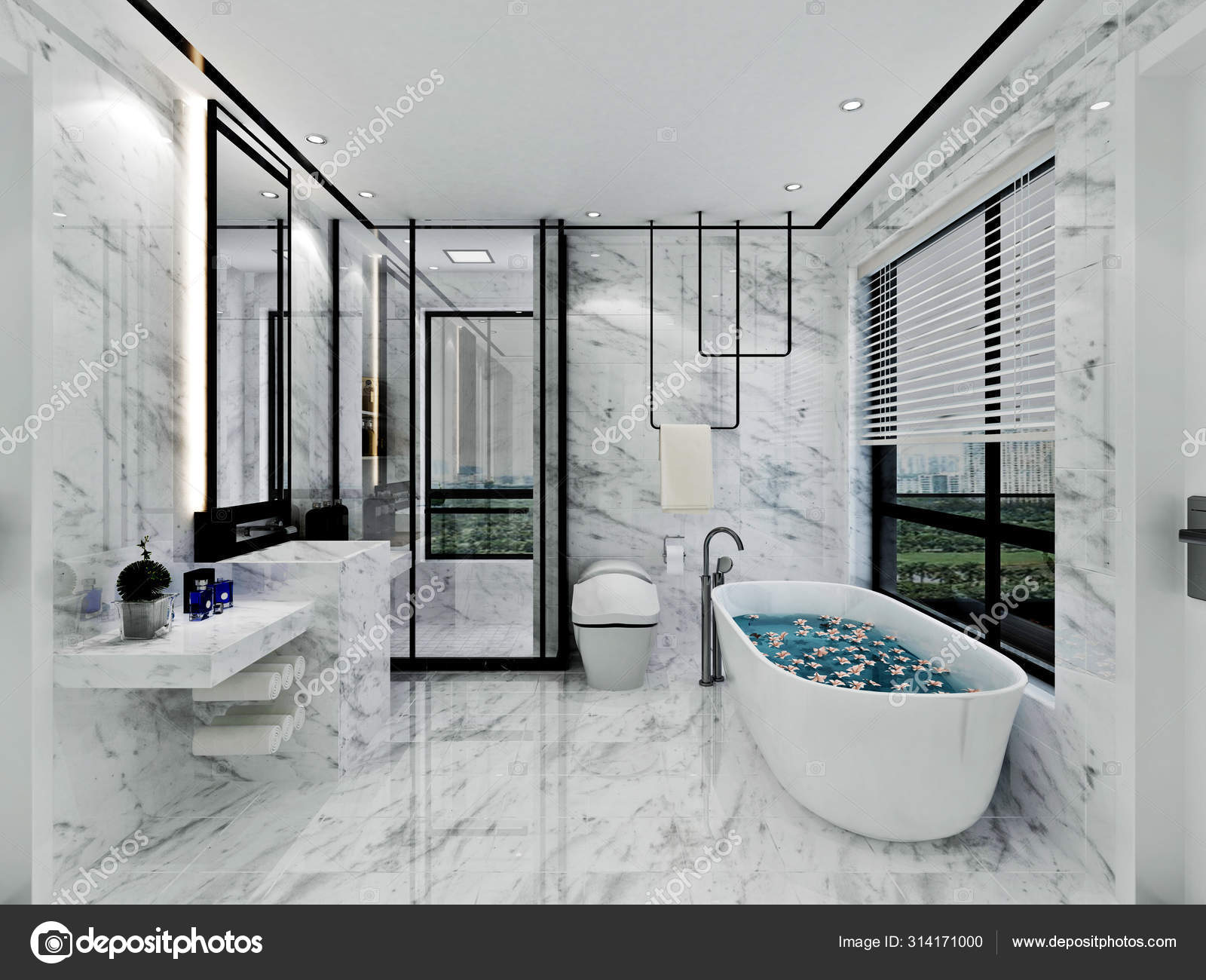 Render Modern Bathroom Stock Photo by ©mtellioglu 314171000