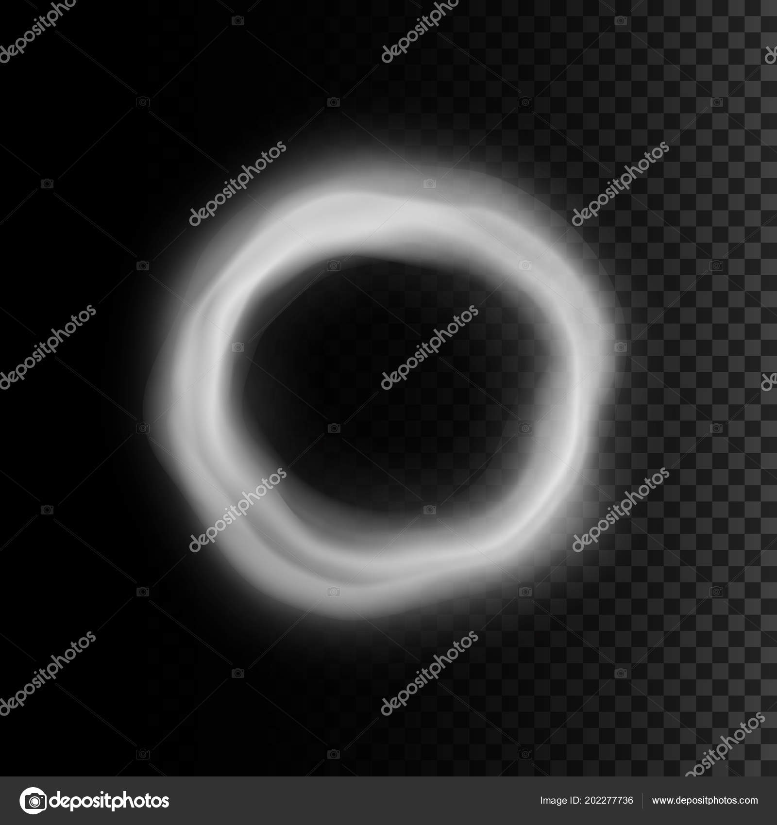 Realistic smoke ring vector illustration isolated Stock Vector Image by ...