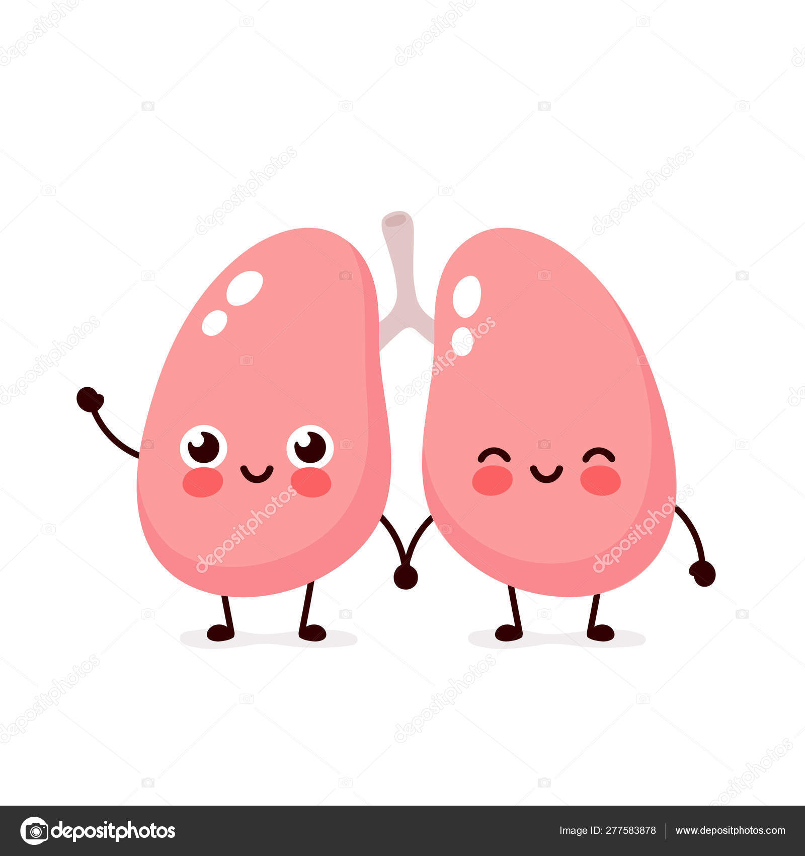 Strong cute healthy happy lungs Stock Vector by ©Kahovsky 277583878