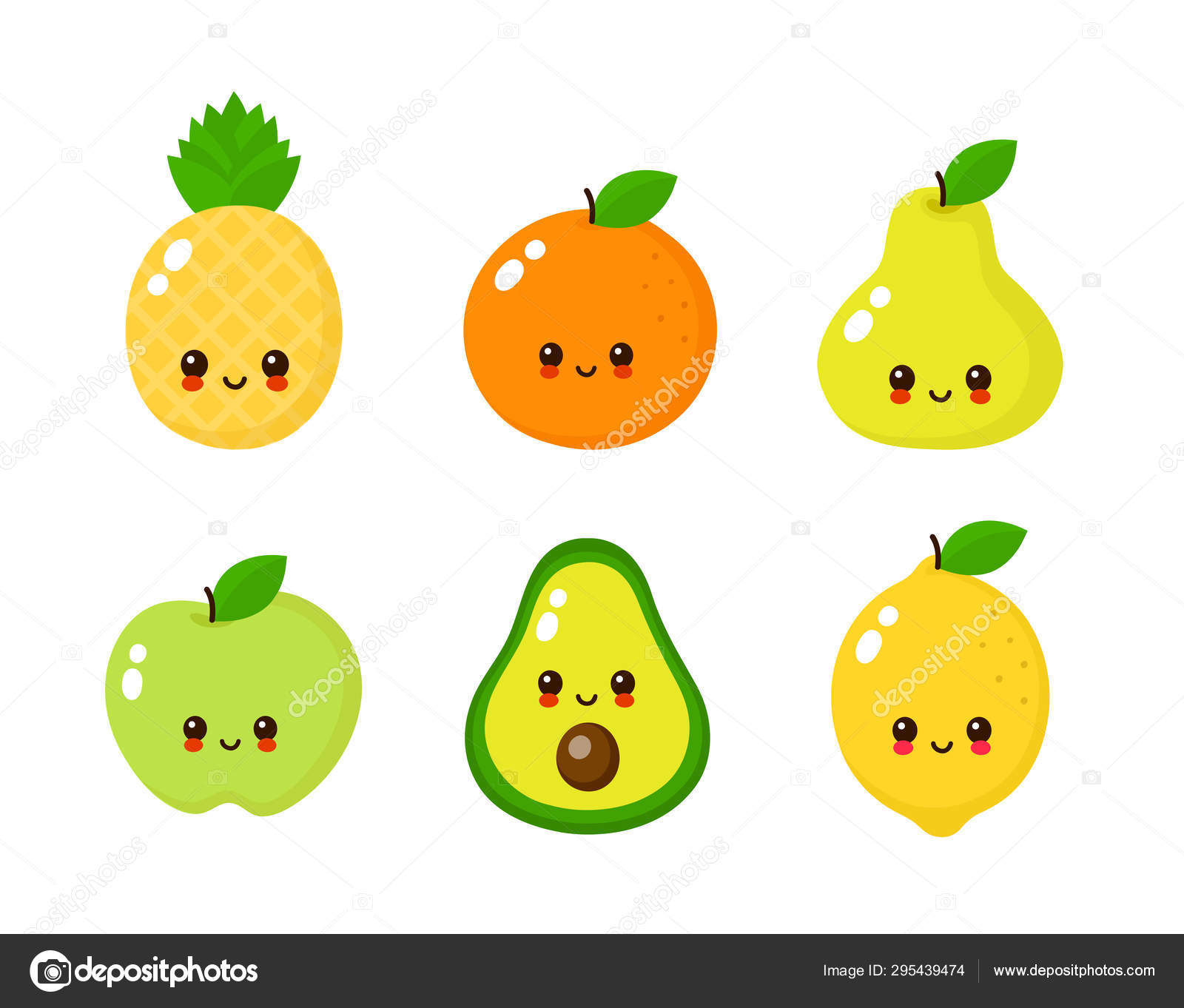 Cute Fruit Faces
