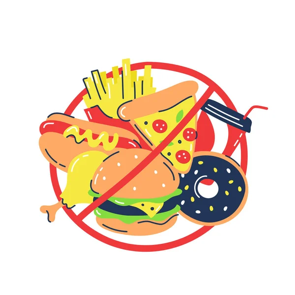 No Junk Food Cartoon