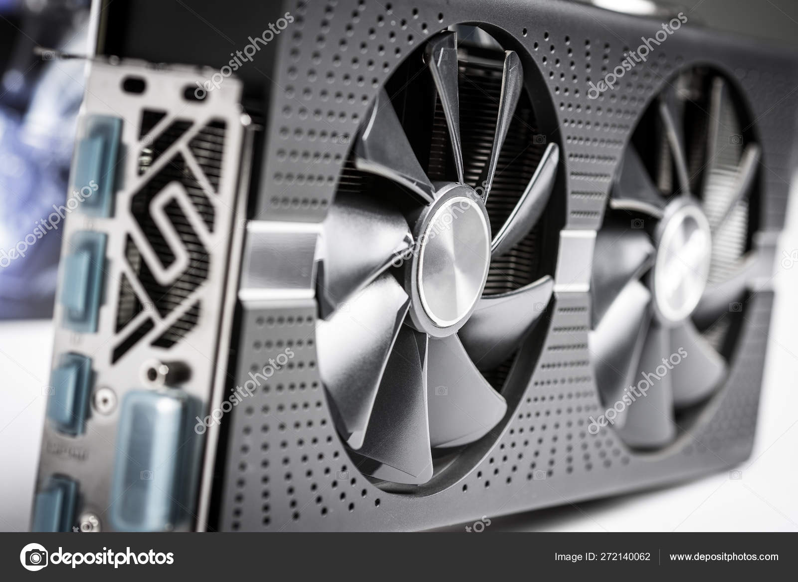 Professional PC Gaming Graphic Card GPU Close Up — Stock Photo ...