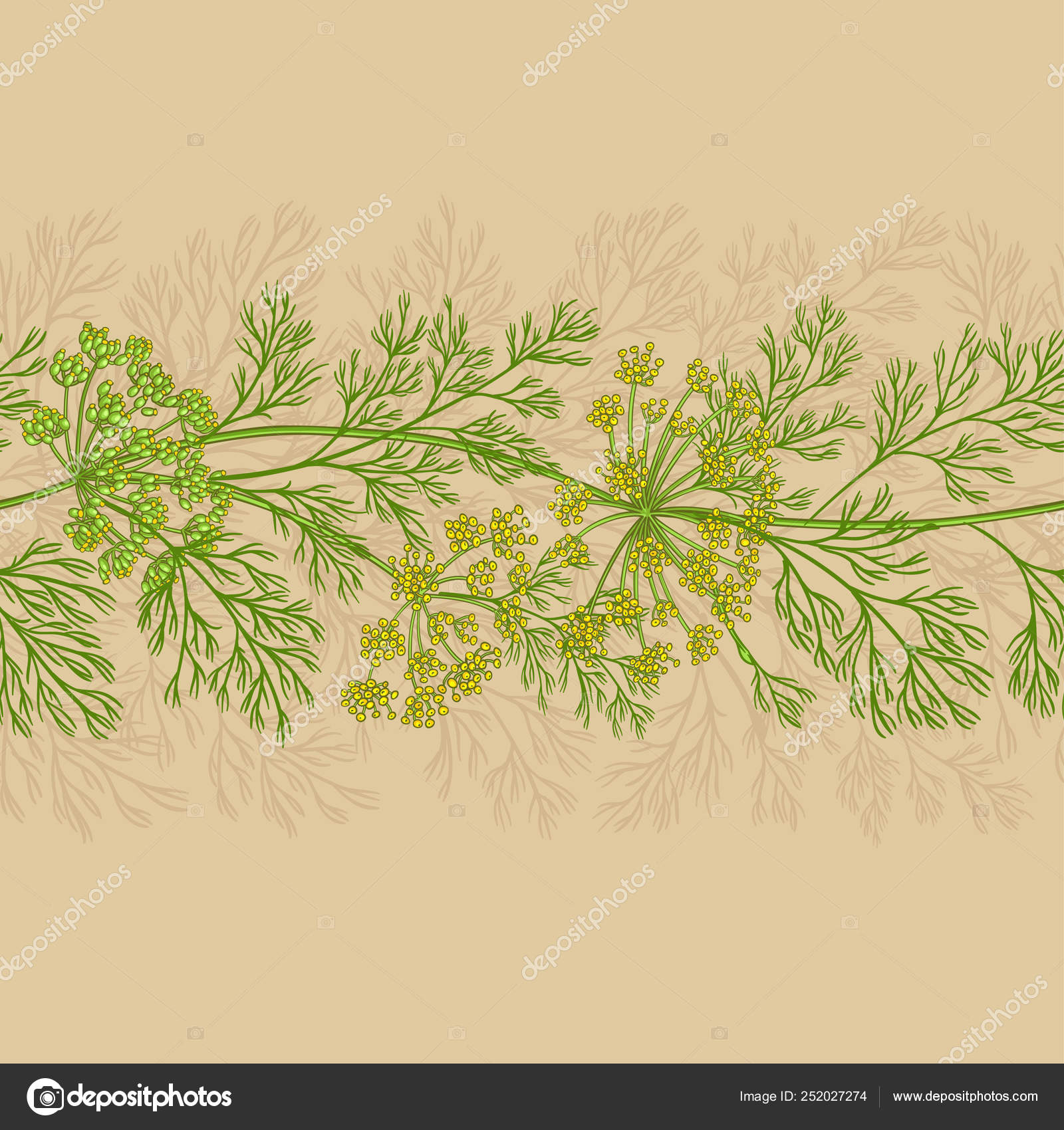 Dill vector pattern Stock Vector Image by ©cuttlefish84 #252027274