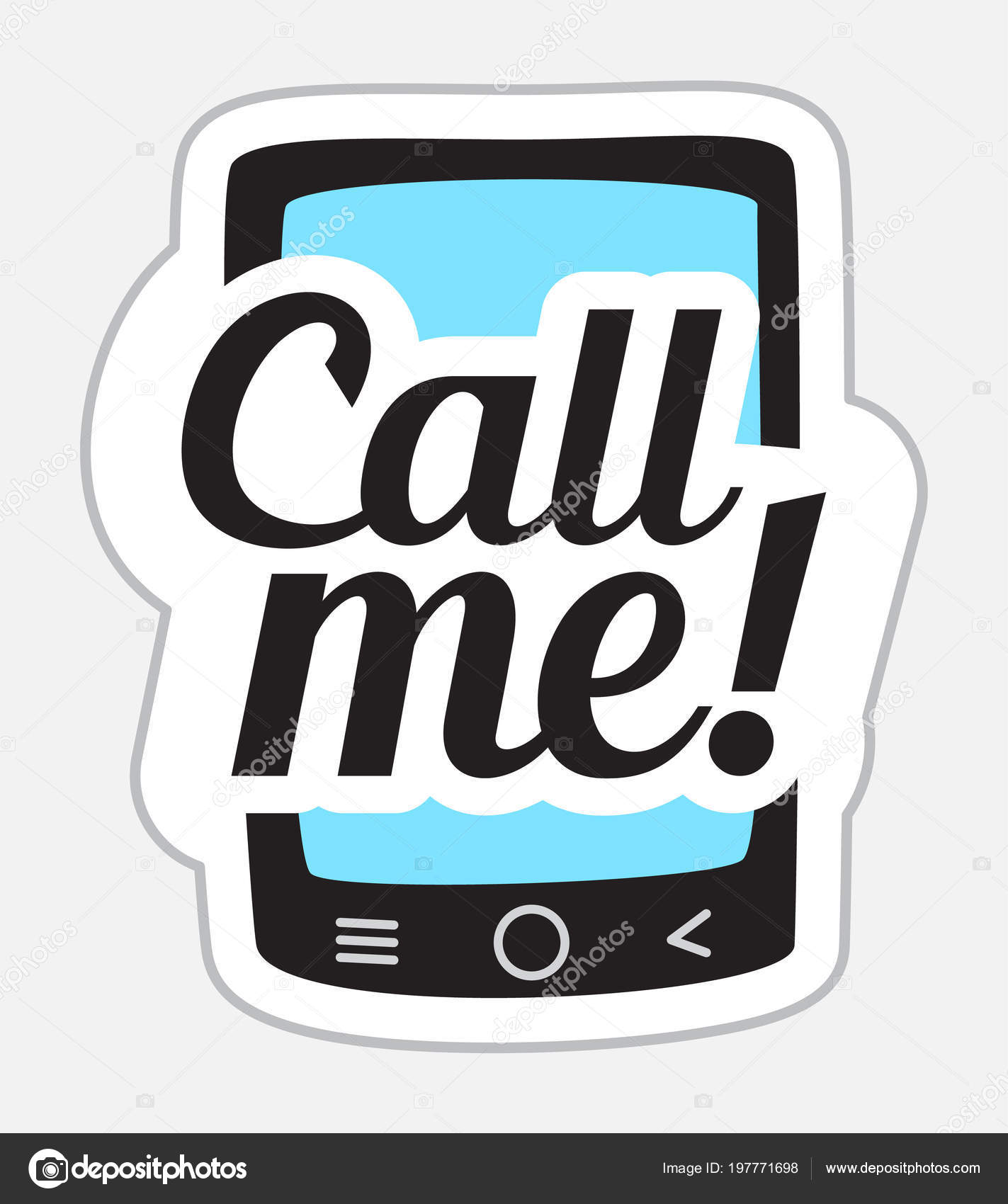 Chame Adesivo Estilo Retro Ilustração Vetorial Isolada Sobre Fundo ...