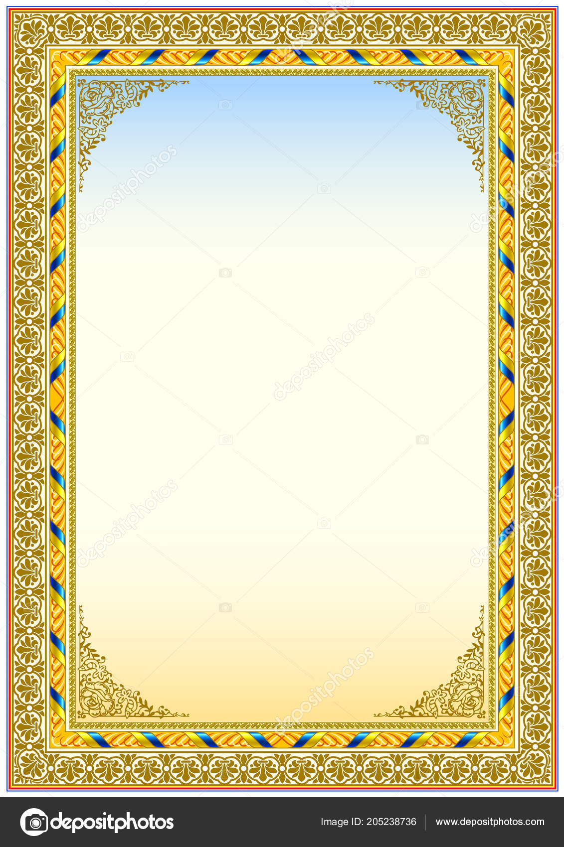 Frame Border Template Can Use Print Design Cetificate Diplomas — Stock ...