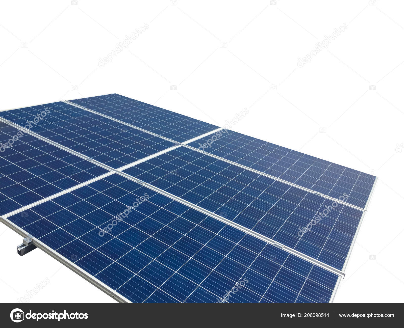 Solar Panels Isolated White Background Solar Energy Concept Stock Photo ...